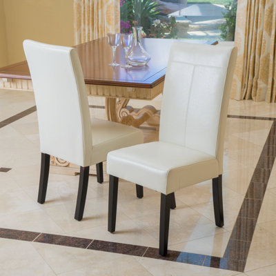 Licha T Stitch Dining Chair Red Barrel Studio Upholstery Color Ivory